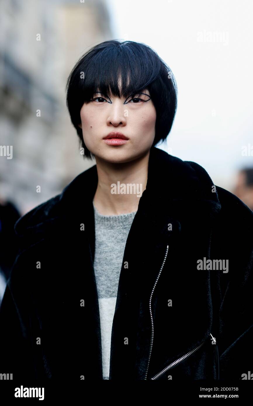 Street style, model Chu Wong after Jean-Paul Gaultier Spring-Summer ...