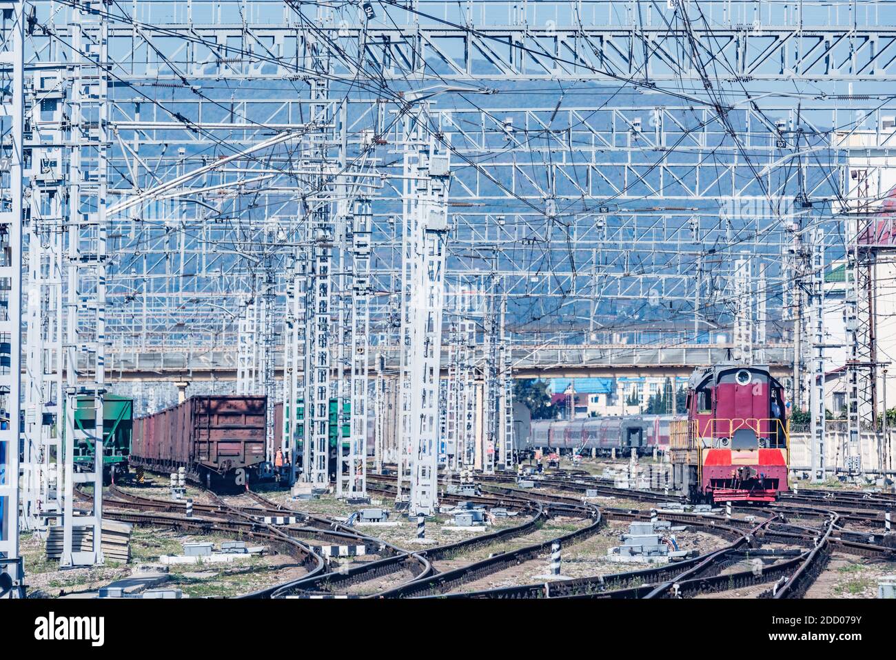 Day view of Adler railway station. Sochi. Russia Stock Photo - Alamy