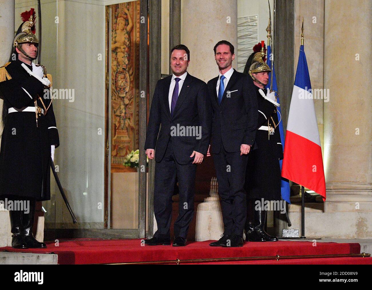 Luxembourg's Prime Minister Xavier Bettel (R) and his husband Xavier ...