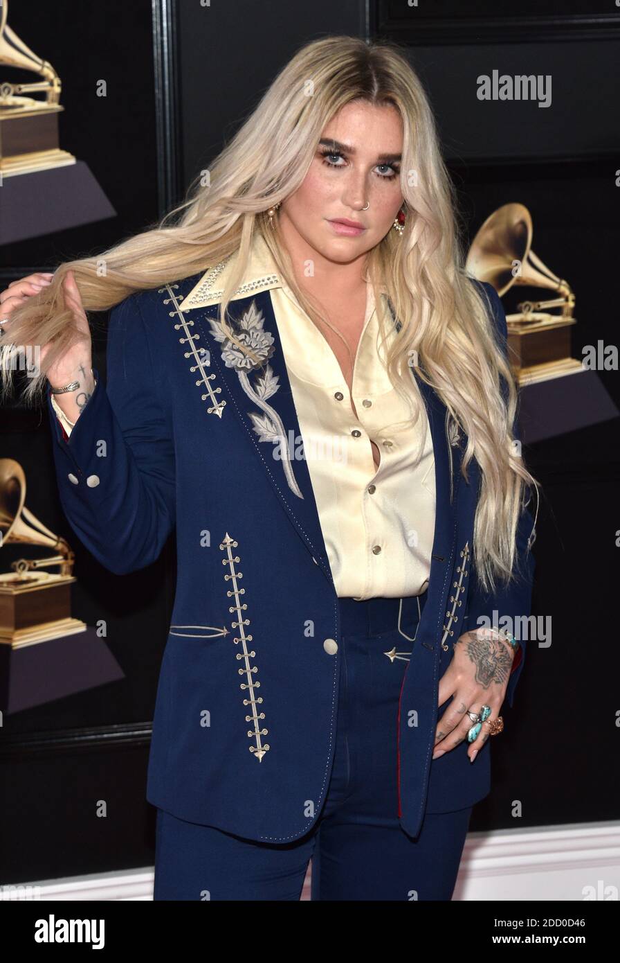 Kesha attends the 60th Annual GRAMMY Awards at Madison Square Garden on ...