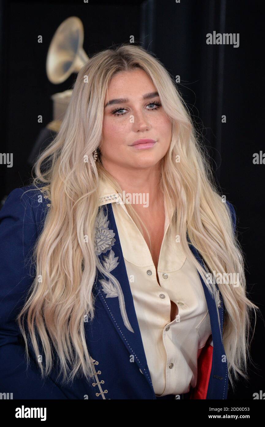 Kesha attends the 60th Annual GRAMMY Awards at Madison Square Garden on ...