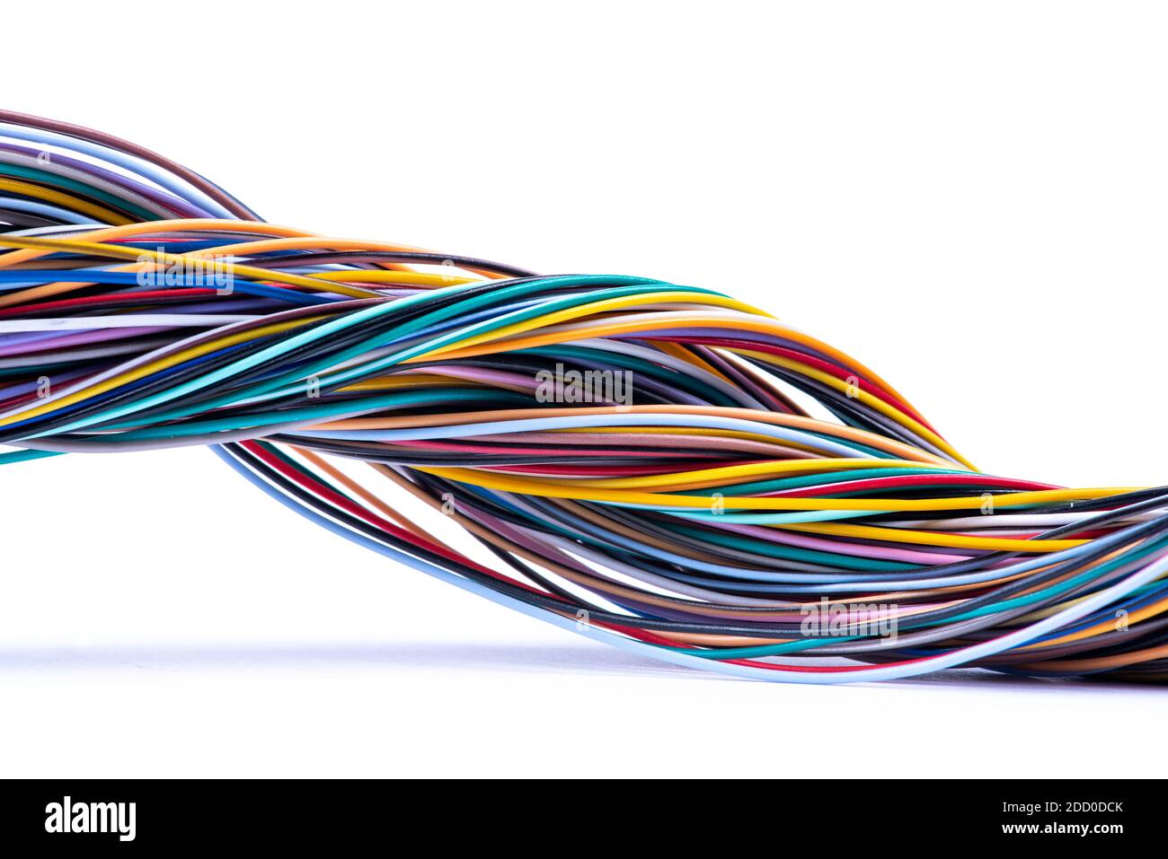 Electrical wiring isolated on white background Stock Photo - Alamy