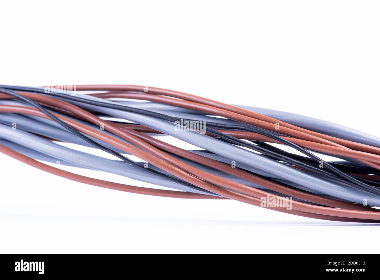 Electrical wiring isolated on white background Stock Photo - Alamy