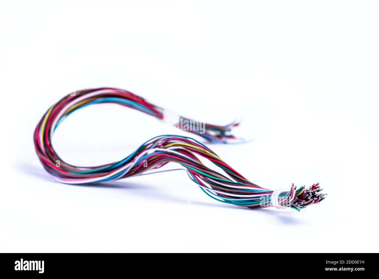 Electrical wiring isolated on white background Stock Photo - Alamy