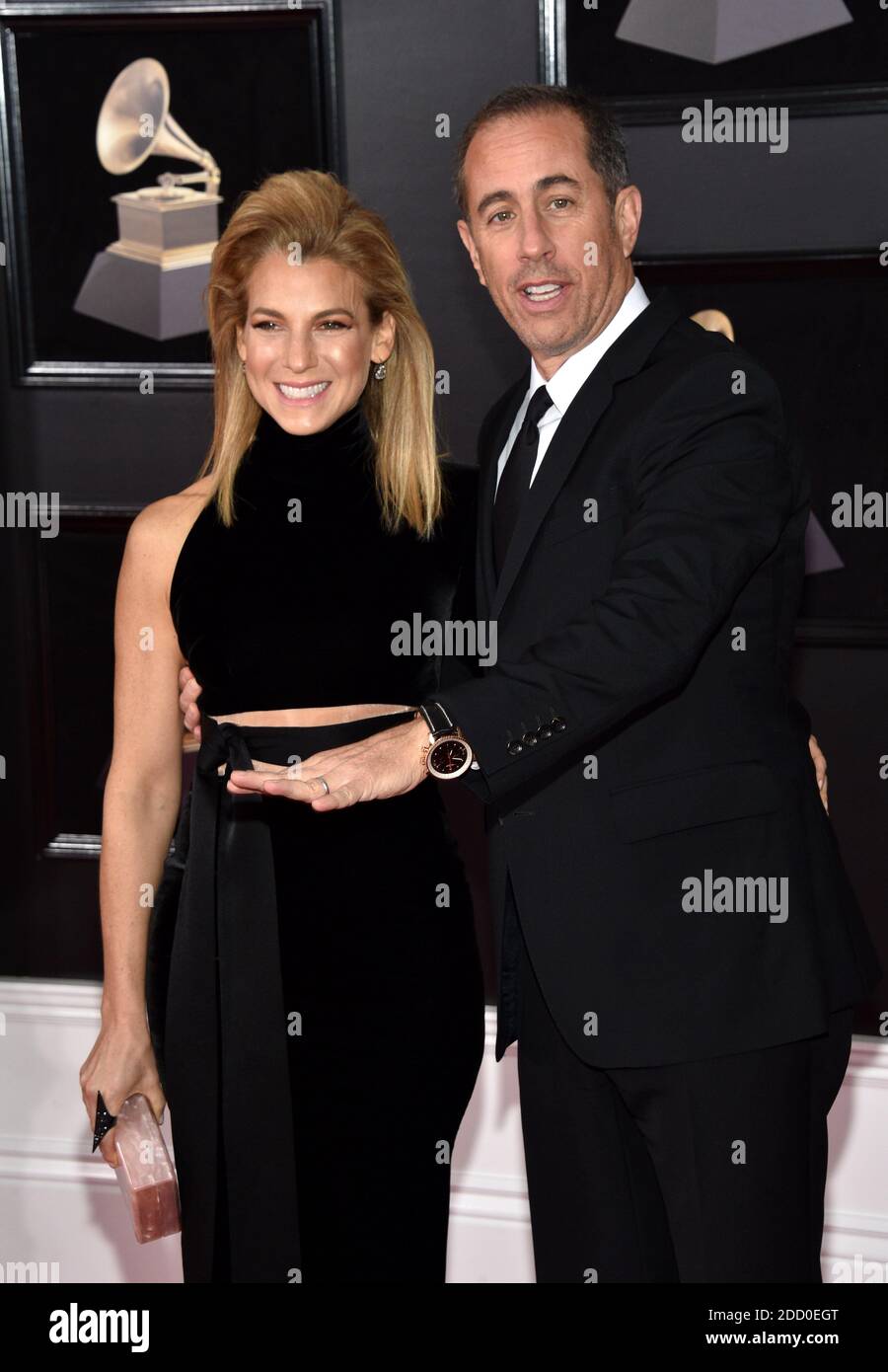 Jessica Seinfeld, Jerry Seinfeld attend the 60th Annual GRAMMY Awards ...