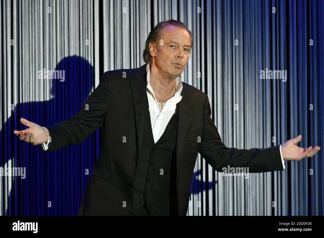 Michel Leeb on stage during his one man show ‘Leeb, 40 ans!’ in Margny ...