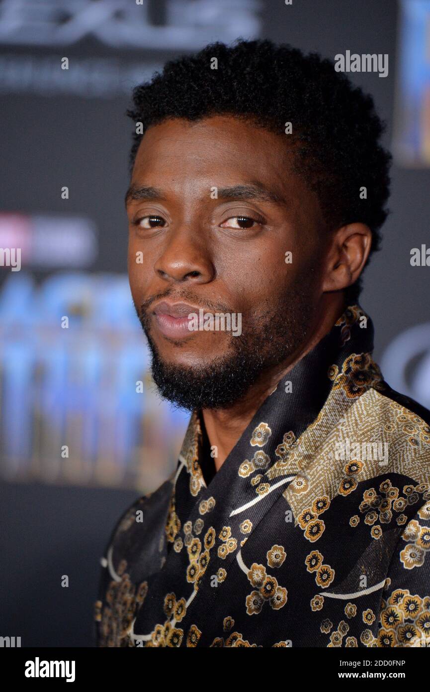 Chadwick Boseman attends the premiere of Disney and Marvel's 'Black ...