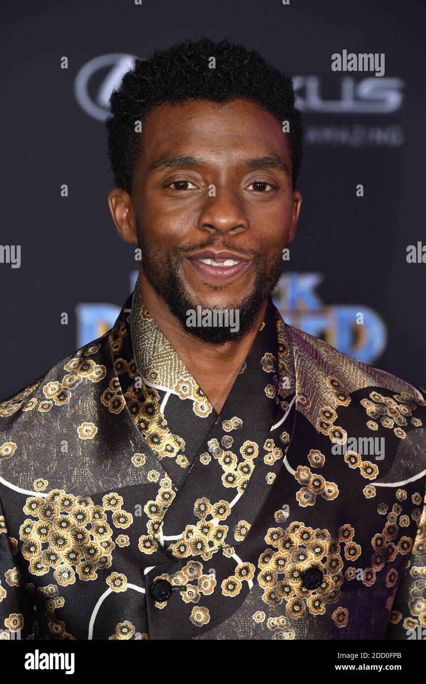Chadwick Boseman attends the premiere of Disney and Marvel's 'Black ...