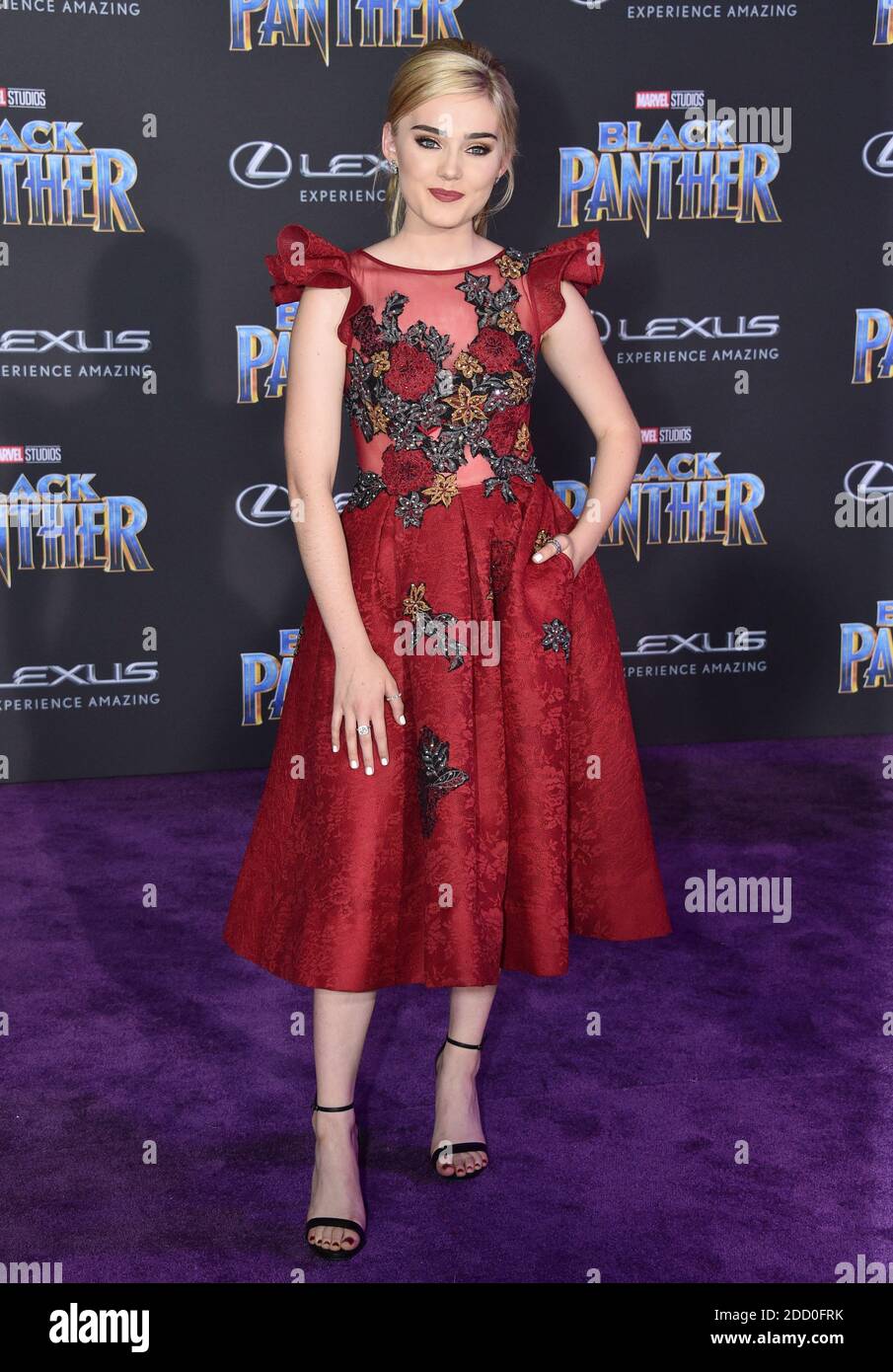 Meg Donnelly Attends The Premiere Of Disney And Marvels Black Panther At Dolby Theatre On