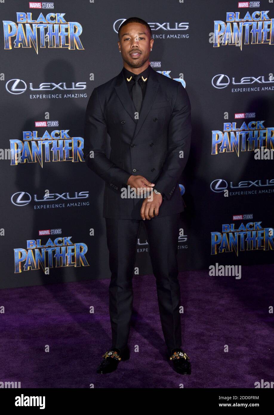 Michael B. Jordan attends the premiere of Disney and Marvel's 'Black ...