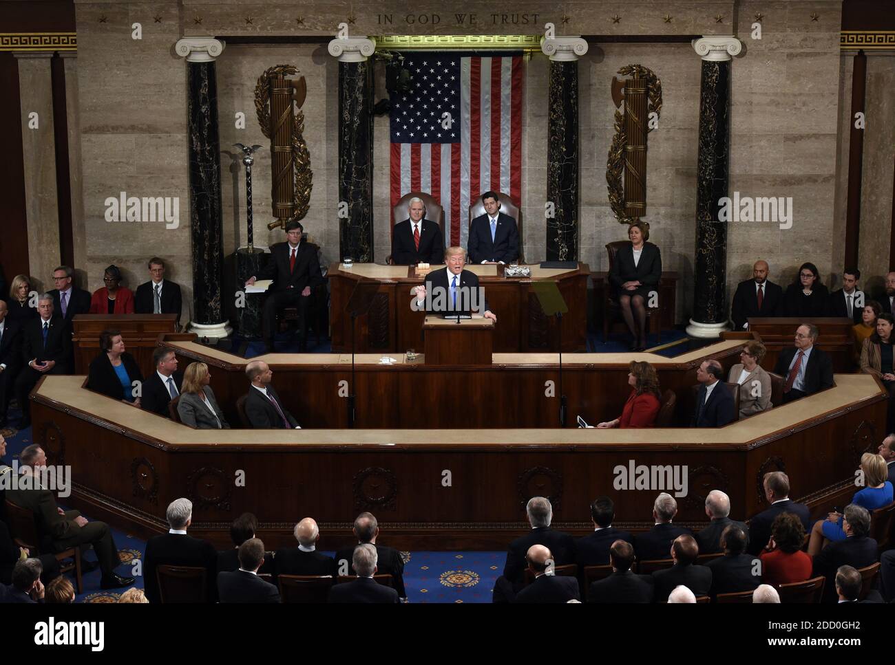 U.S President Donald Trump delivers his first State of the Union ...