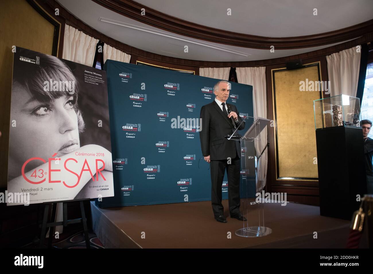 Alain Terzian attending the Cesar 2018 press conference held at the ...