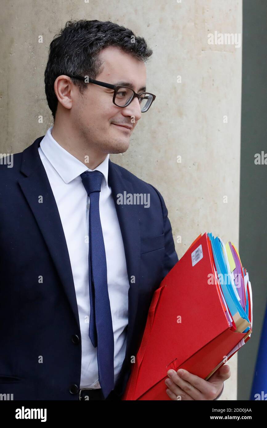 Minister of Action and Public Accounts Gerald Darmanin leaving the ...