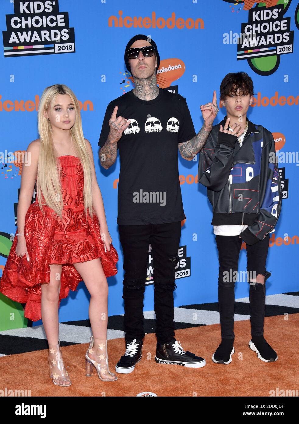 Travis Barker attends Nickelodeon's 2018 Kids' Choice Awards at The ...