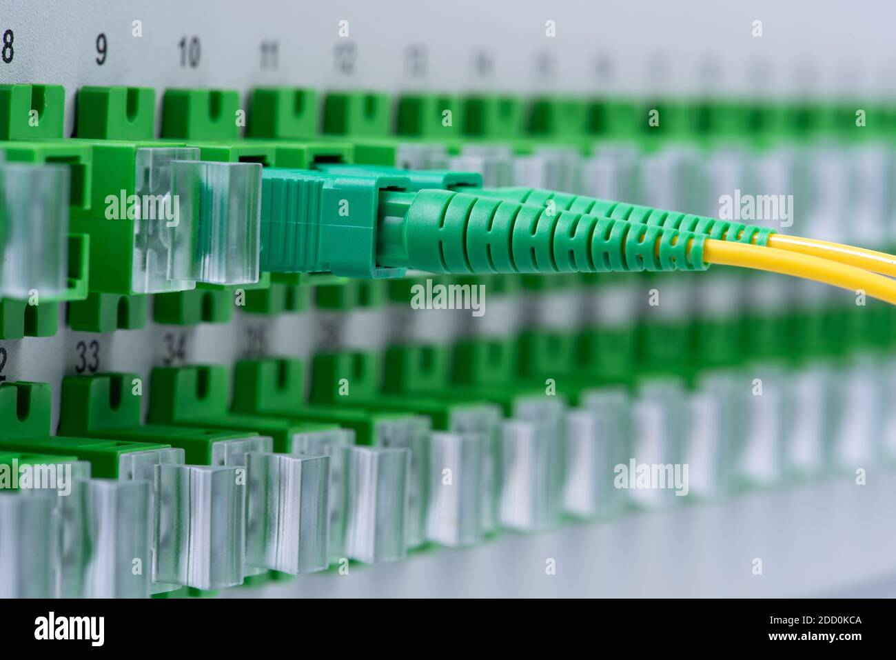 Fiber Optic Cables in the Optical Distribution Panel Stock Photo - Alamy