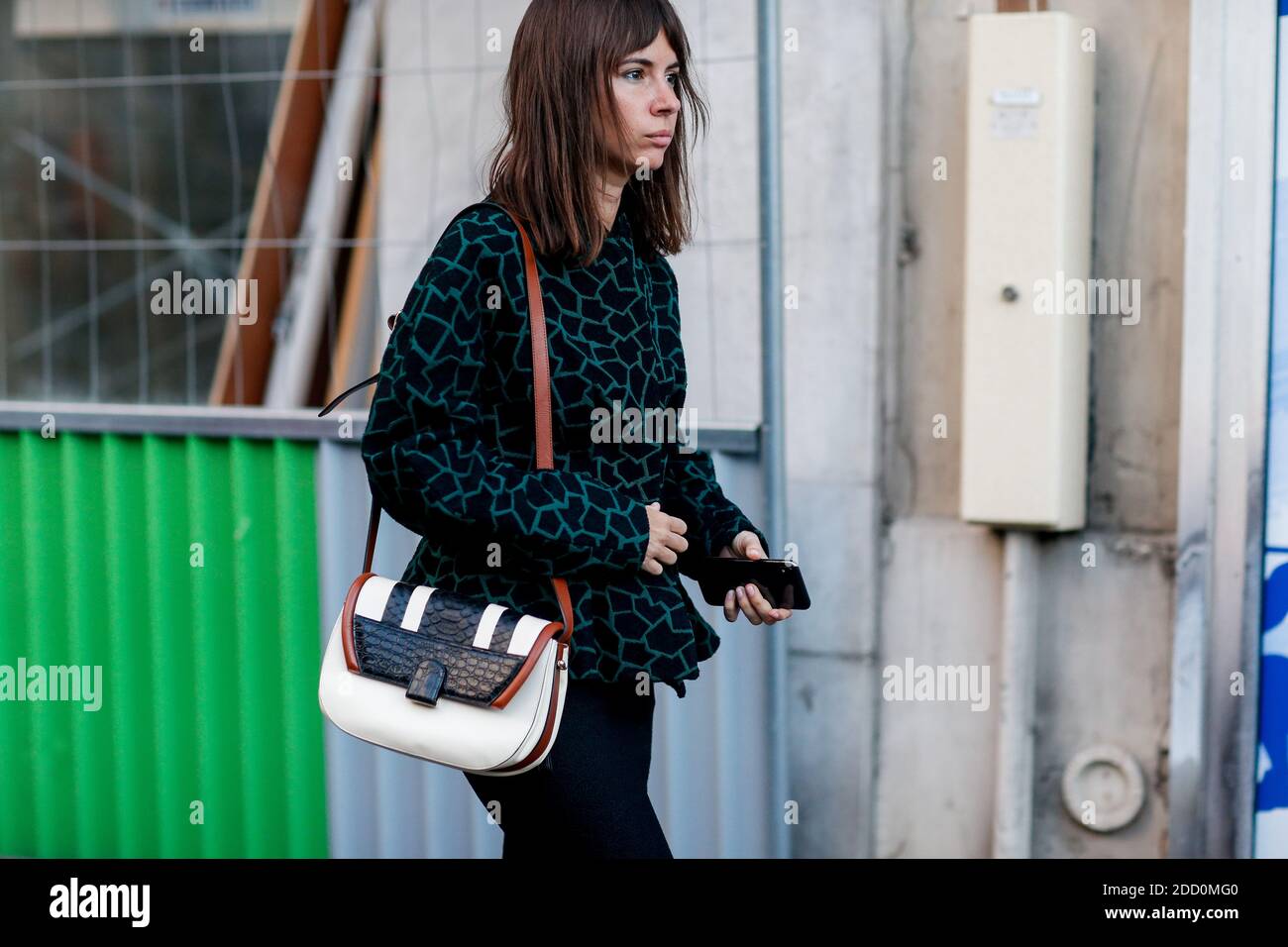 Street style, Natasha Goldenberg arriving at Proenza Spring-Summer 2018 ...