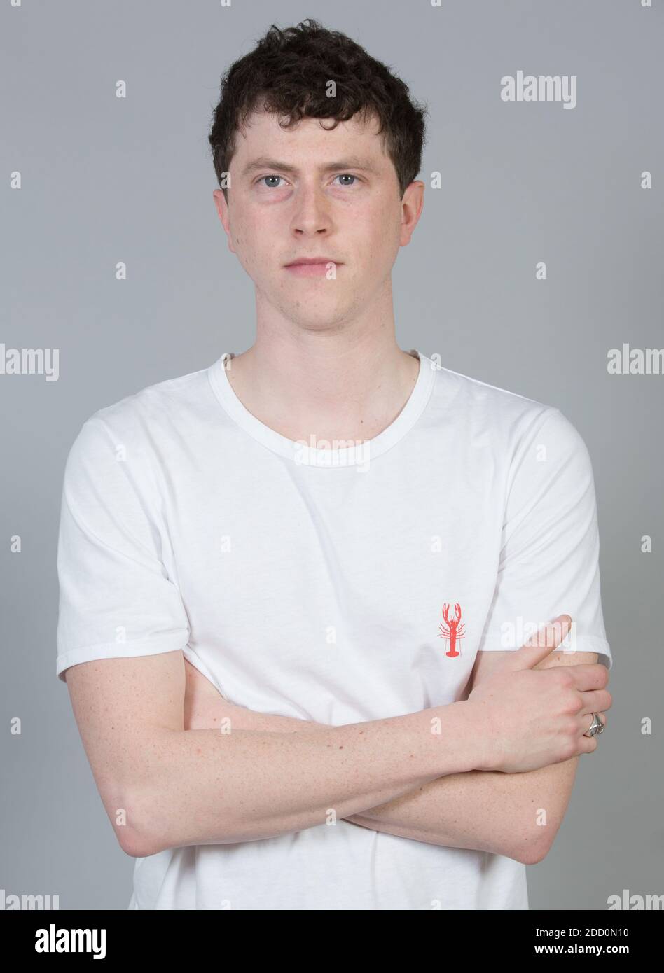 Exclusive - Finnegan Oldfield posing during a photo shoot as part of ...