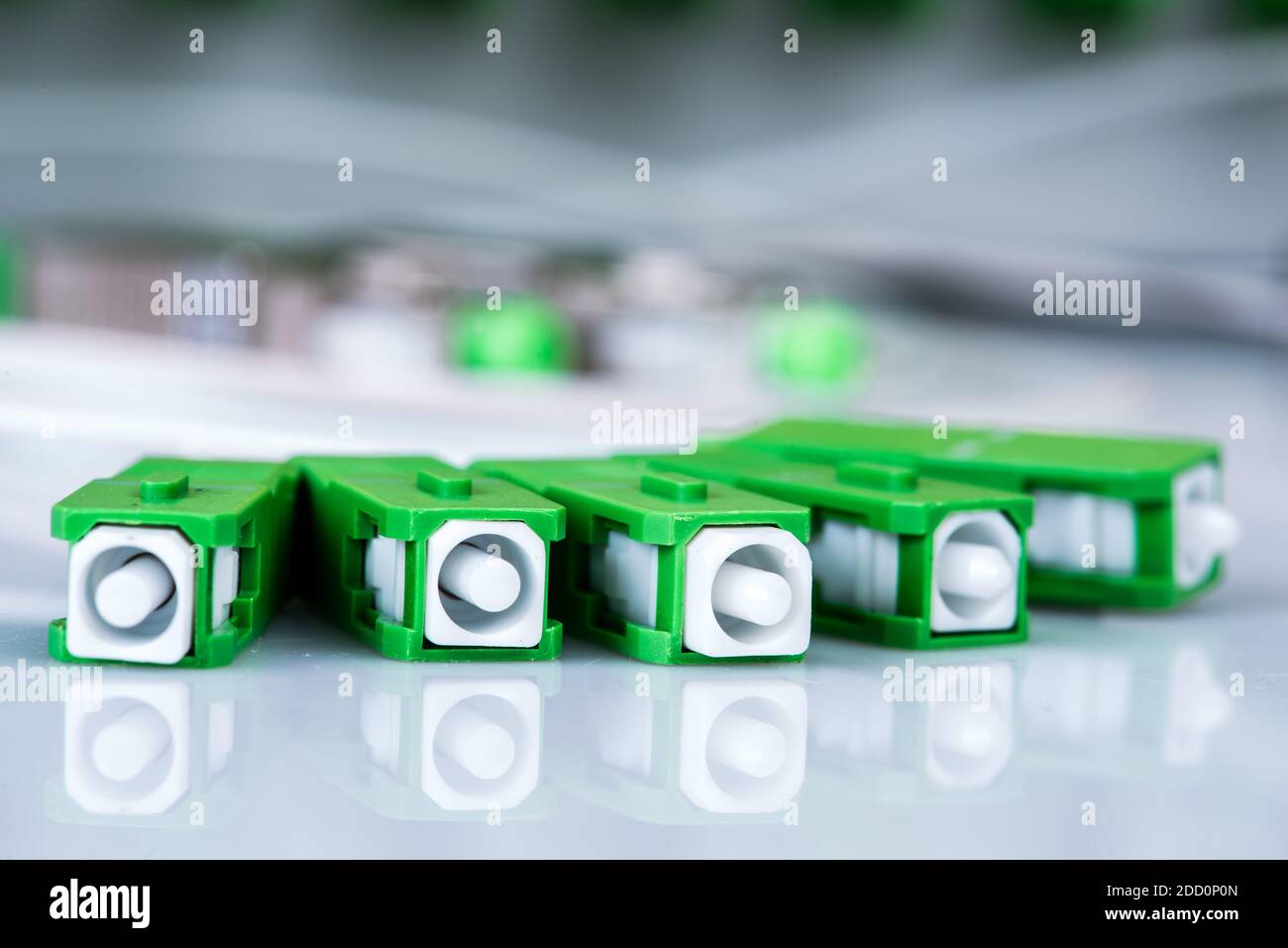 Fiber optic connector type sc single mode Stock Photo - Alamy