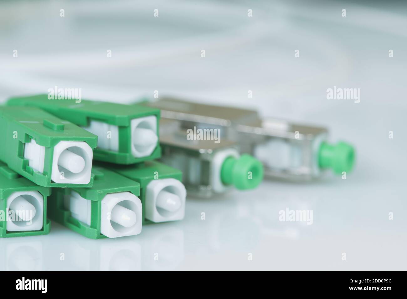 Fiber optic connector type sc single mode Stock Photo - Alamy