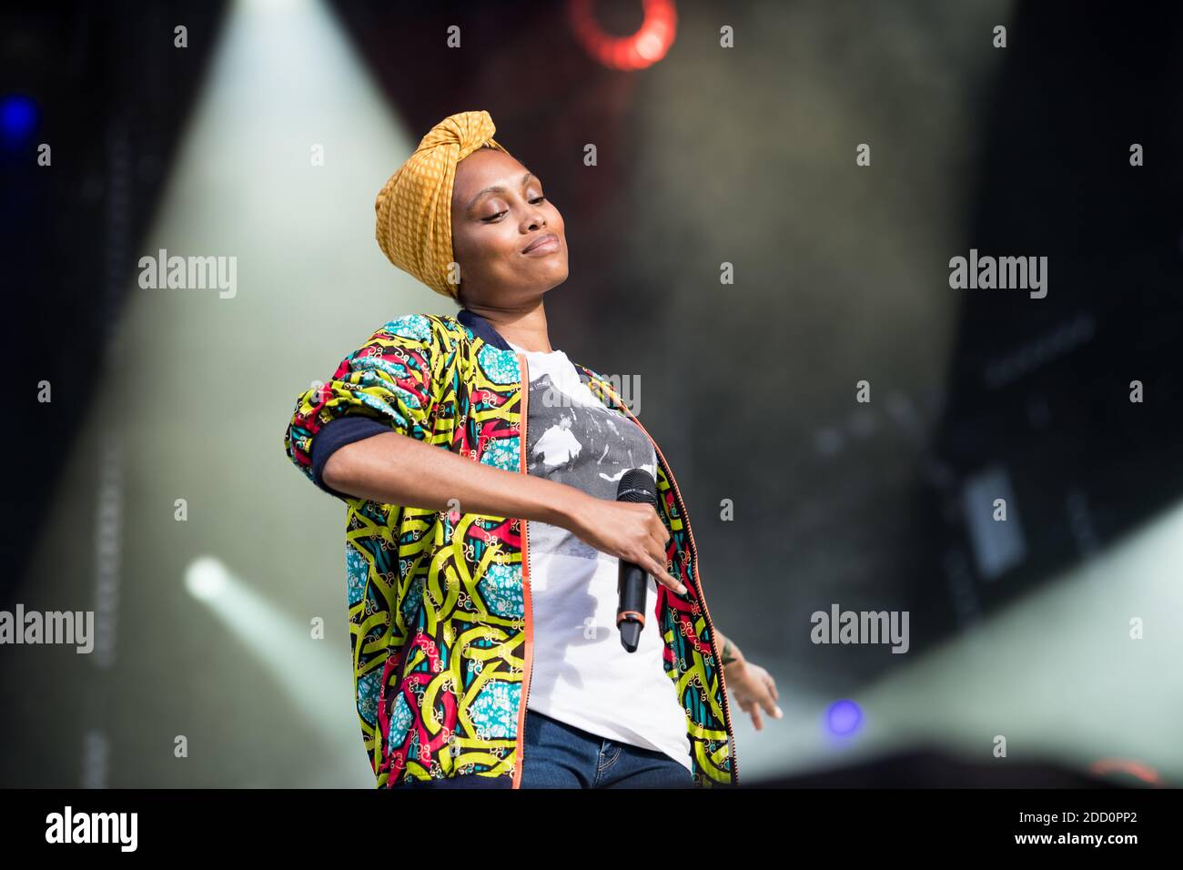 File photo of Imany in concert at Paleo Festival in Nyon, Switzerland ...