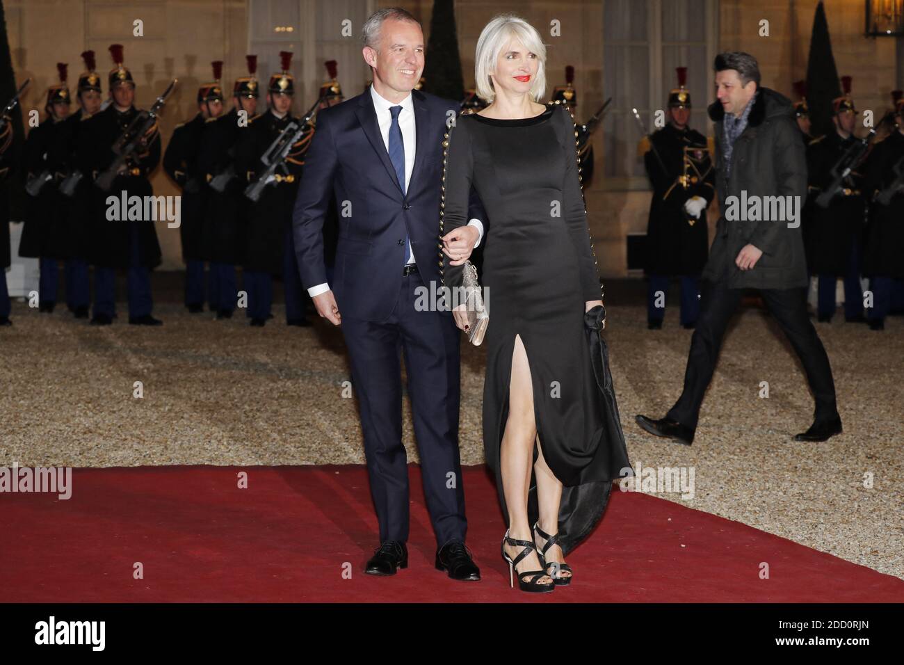 Francois de Rugy and wife Séverine Servat de Rugy arrive at State ...
