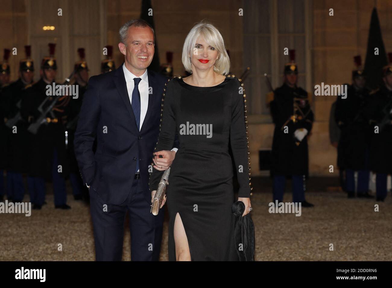 Francois de Rugy and wife Séverine Servat de Rugy arrive at State ...