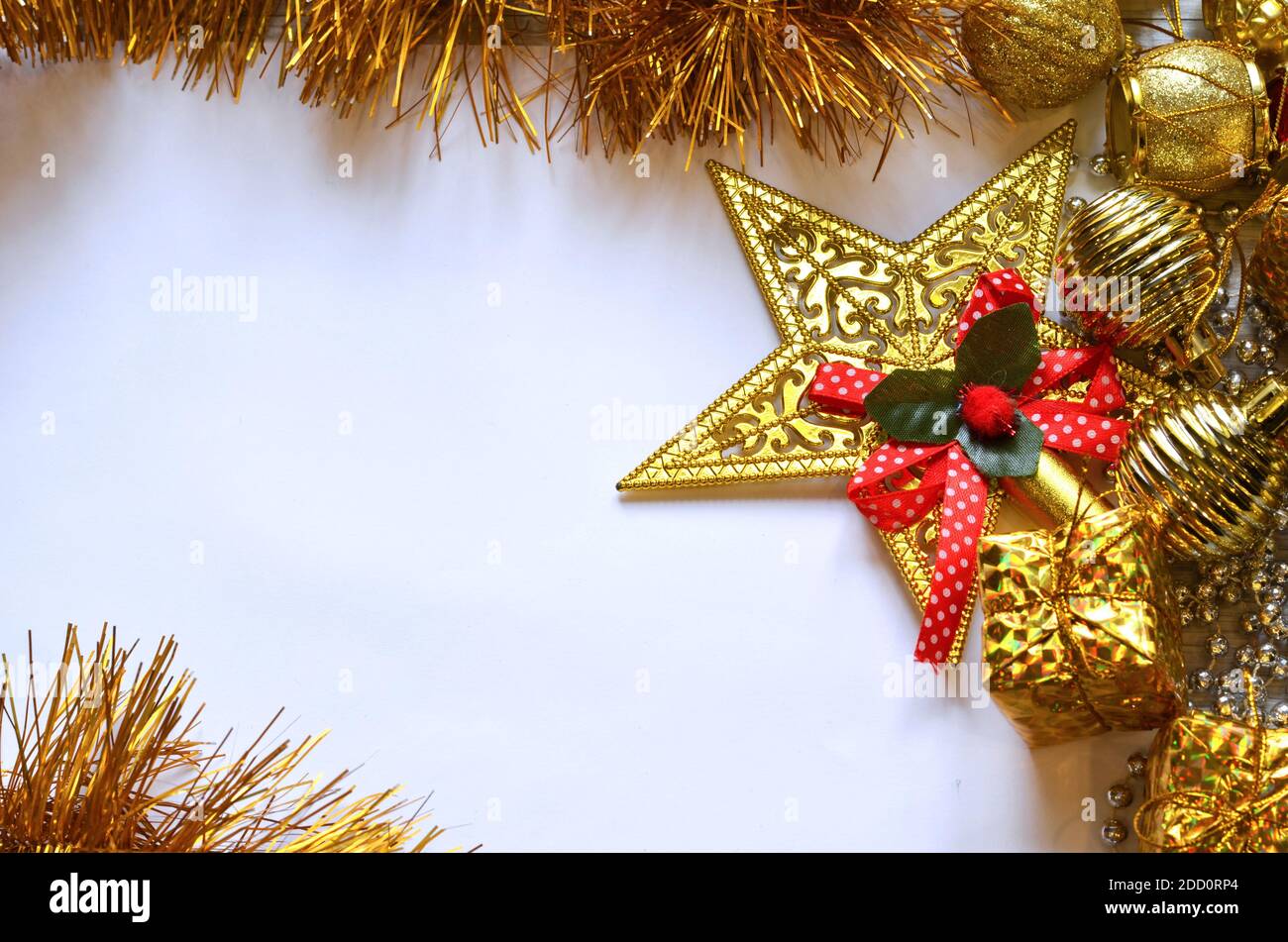 Design a Christmas greeting card with blank space for text Stock Photo ...