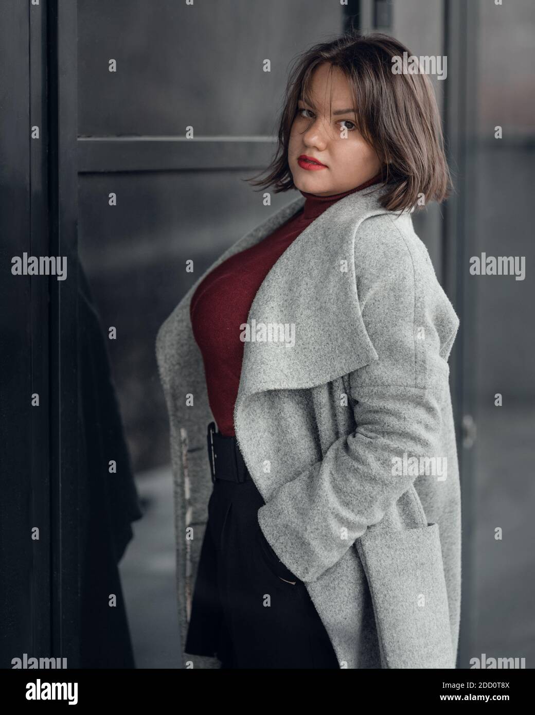 Outdoor portrait pretty plus size model hi-res stock photography and ...