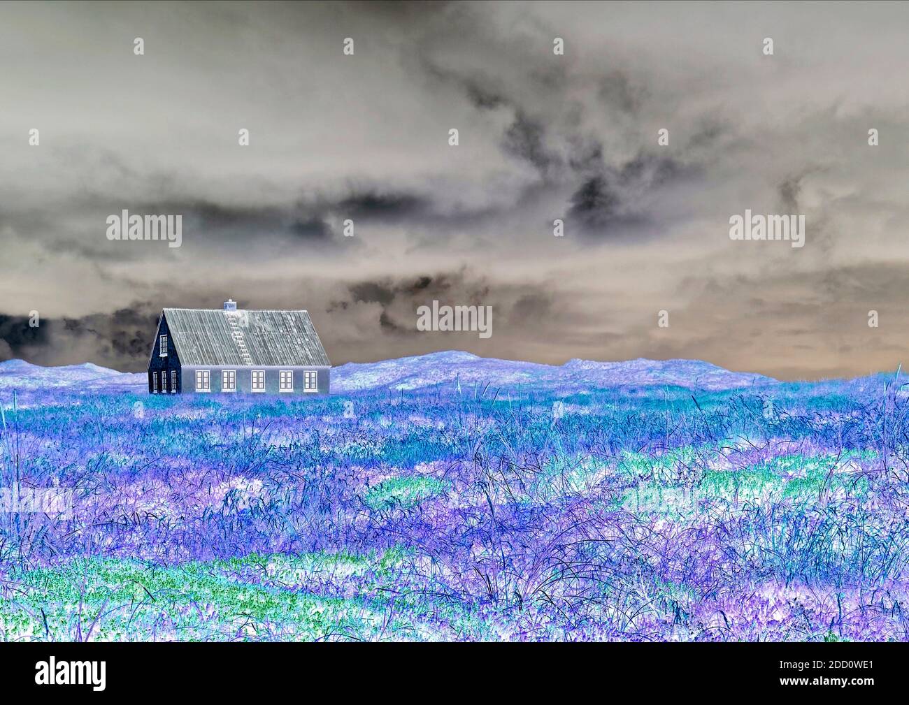 Isolated house in a rural setting with copy space to just add text ...