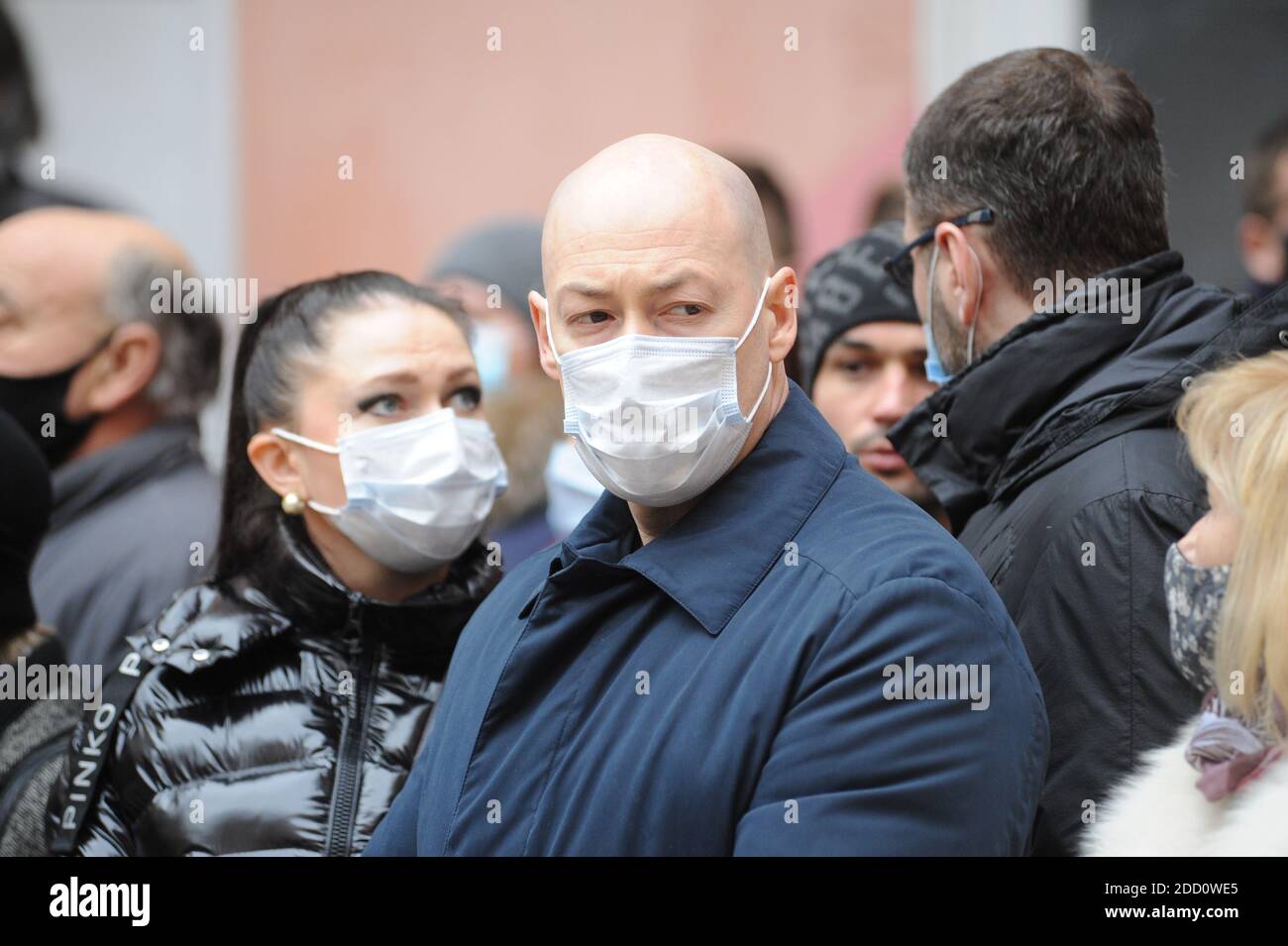 Lviv, Ukraine, 23 November 2020. Ukrainian journalist Dmitry Gordon is ...