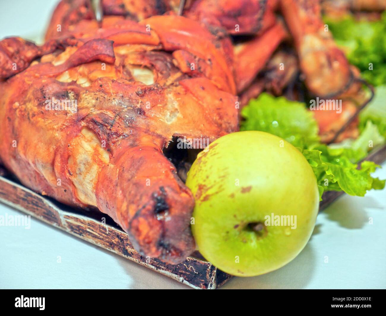 Pig at table hi-res stock photography and images - Alamy