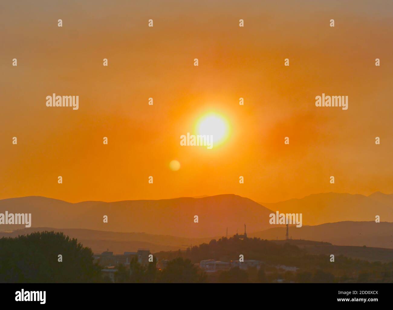 sunset sky panorama landscape background natural color of evening ...