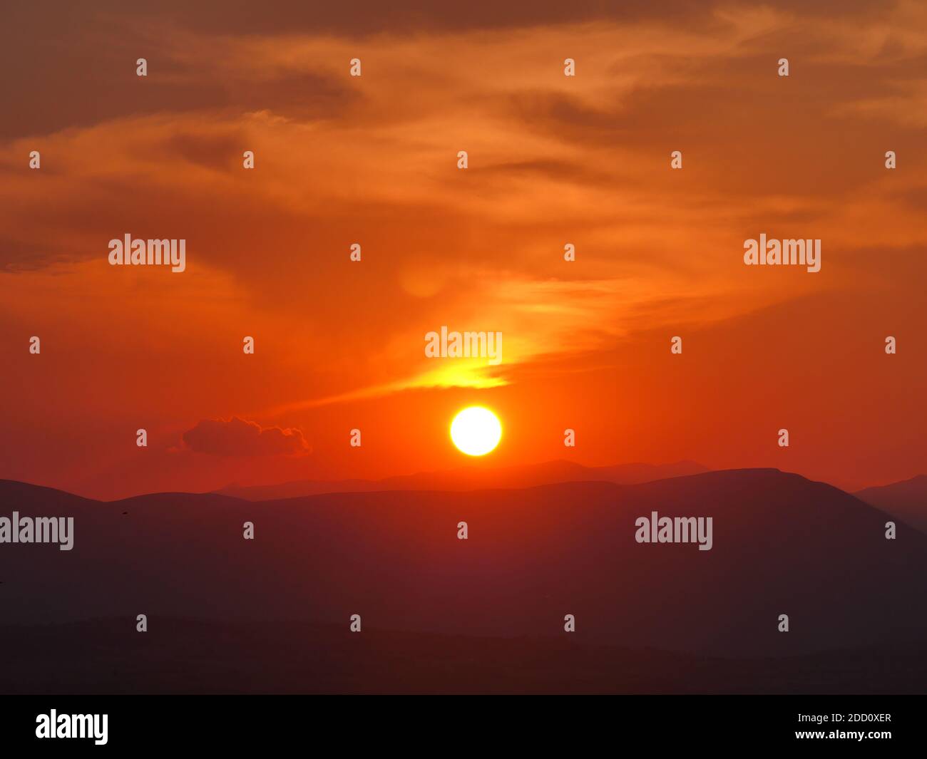 sunset sky panorama landscape background natural color of evening ...