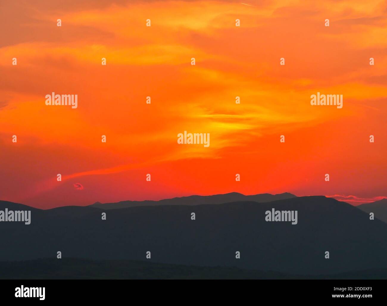 sunset sky panorama landscape background natural color of evening ...