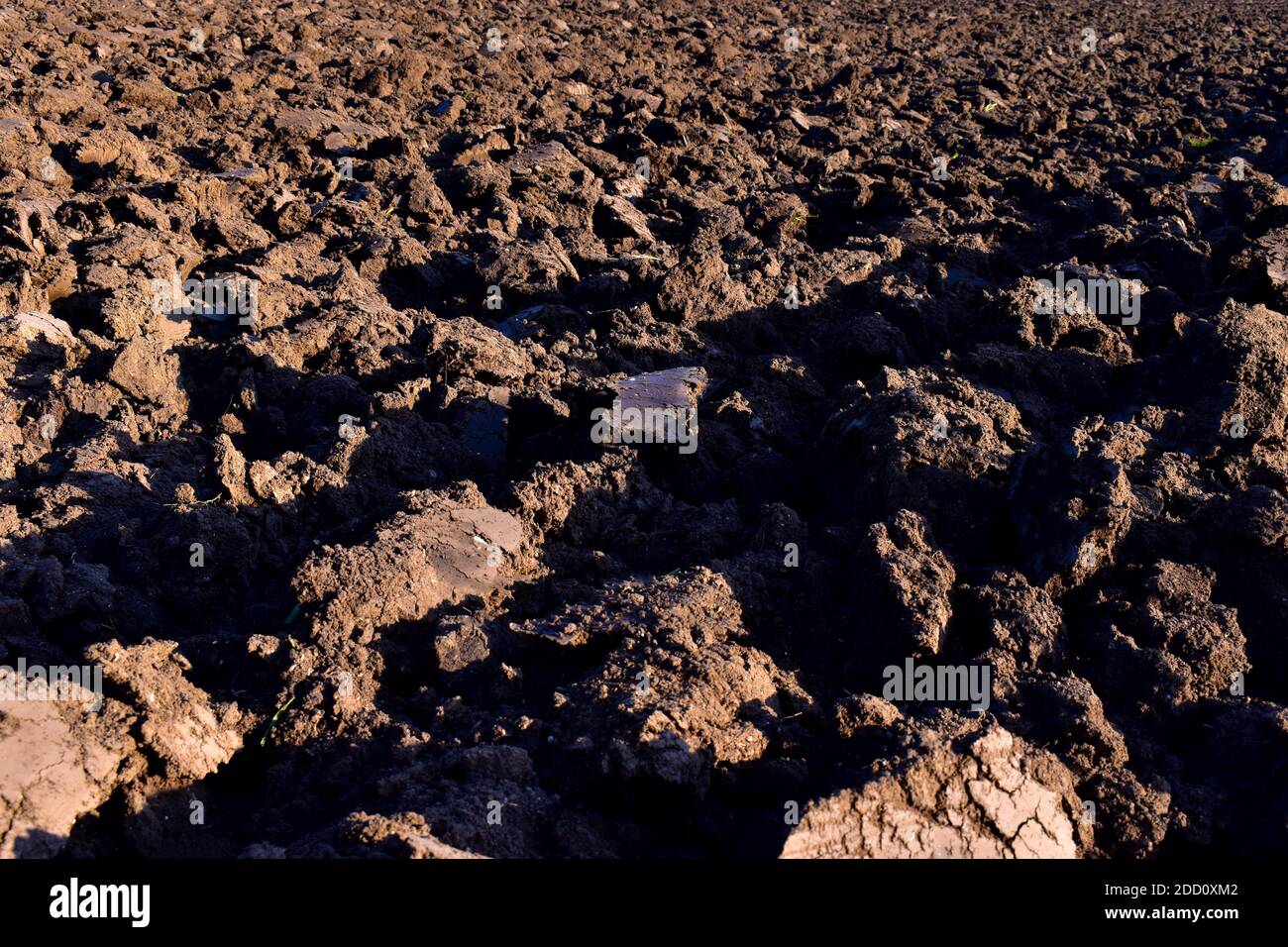 Nicely plowed italian soil near Rome. Mediterranean soil where italian ...