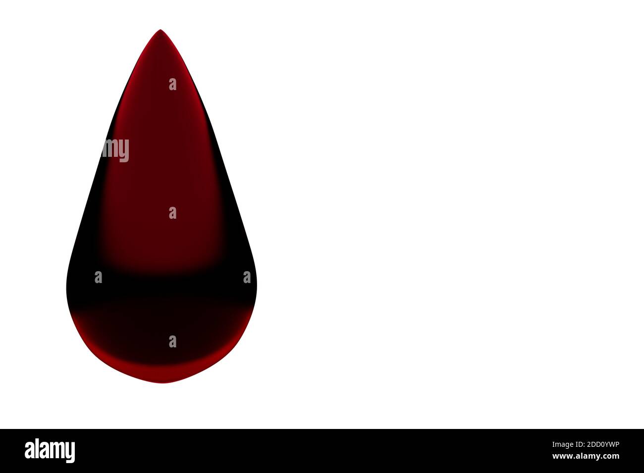 Single drop of blood, on white background. 3D render Stock Photo - Alamy