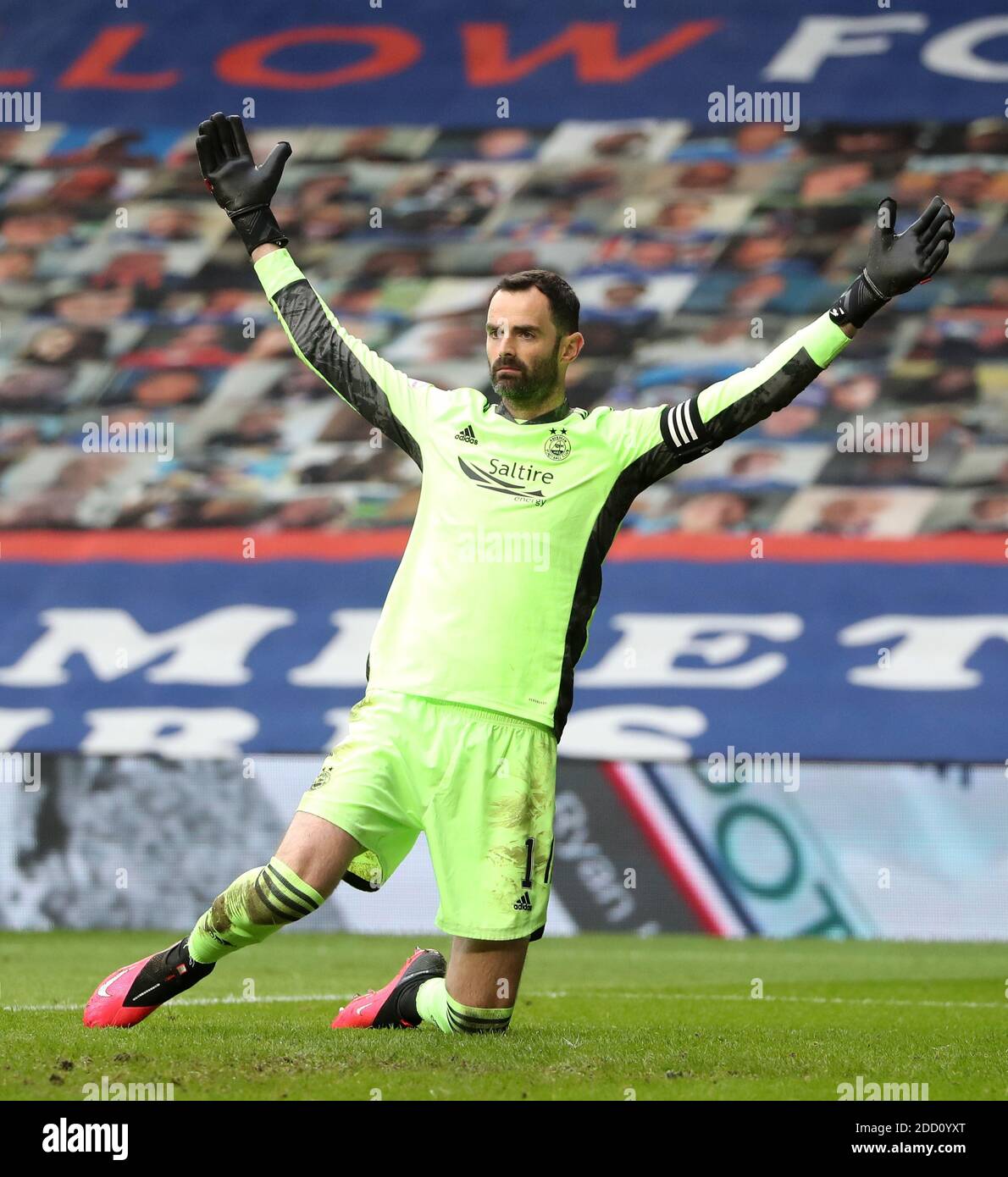 Aberdeen goalkeeper Joe Lewis during the Scottish Premiership match at ...