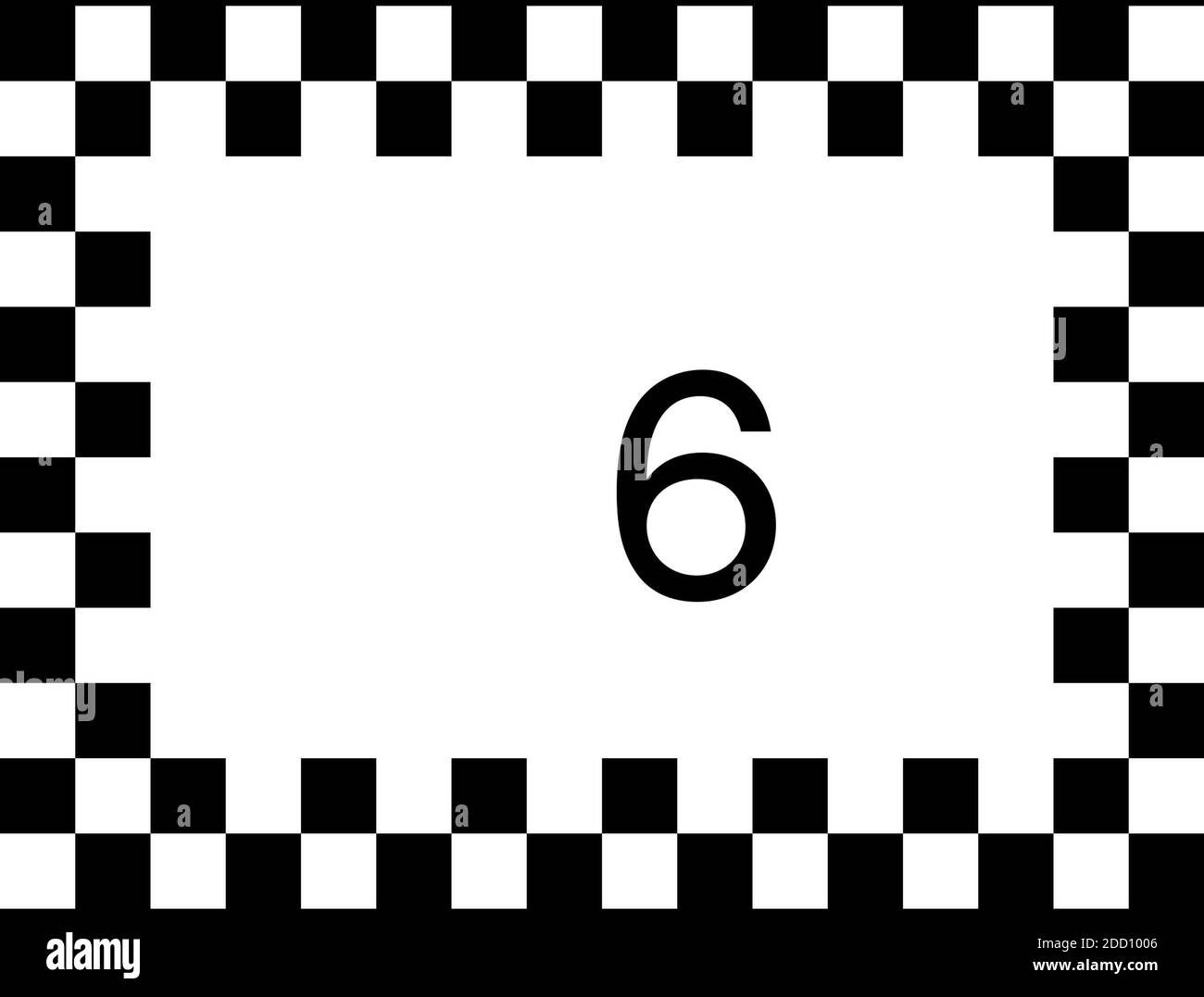 A start numbers a back and white checkered pattern and white rectangle ...
