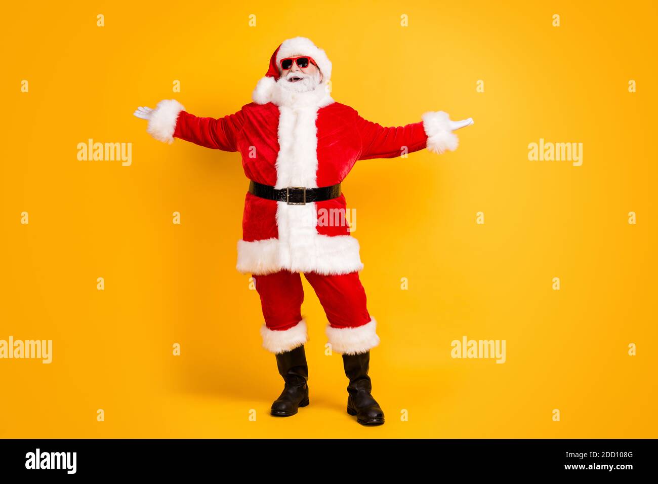Full length body size view of his he nice funny cheerful cheery glad ...
