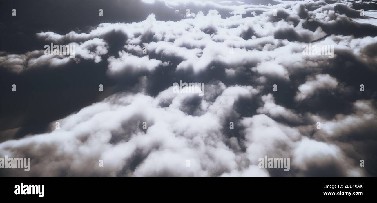 fly above clouds abstract, 3d render illustration Stock Photo - Alamy