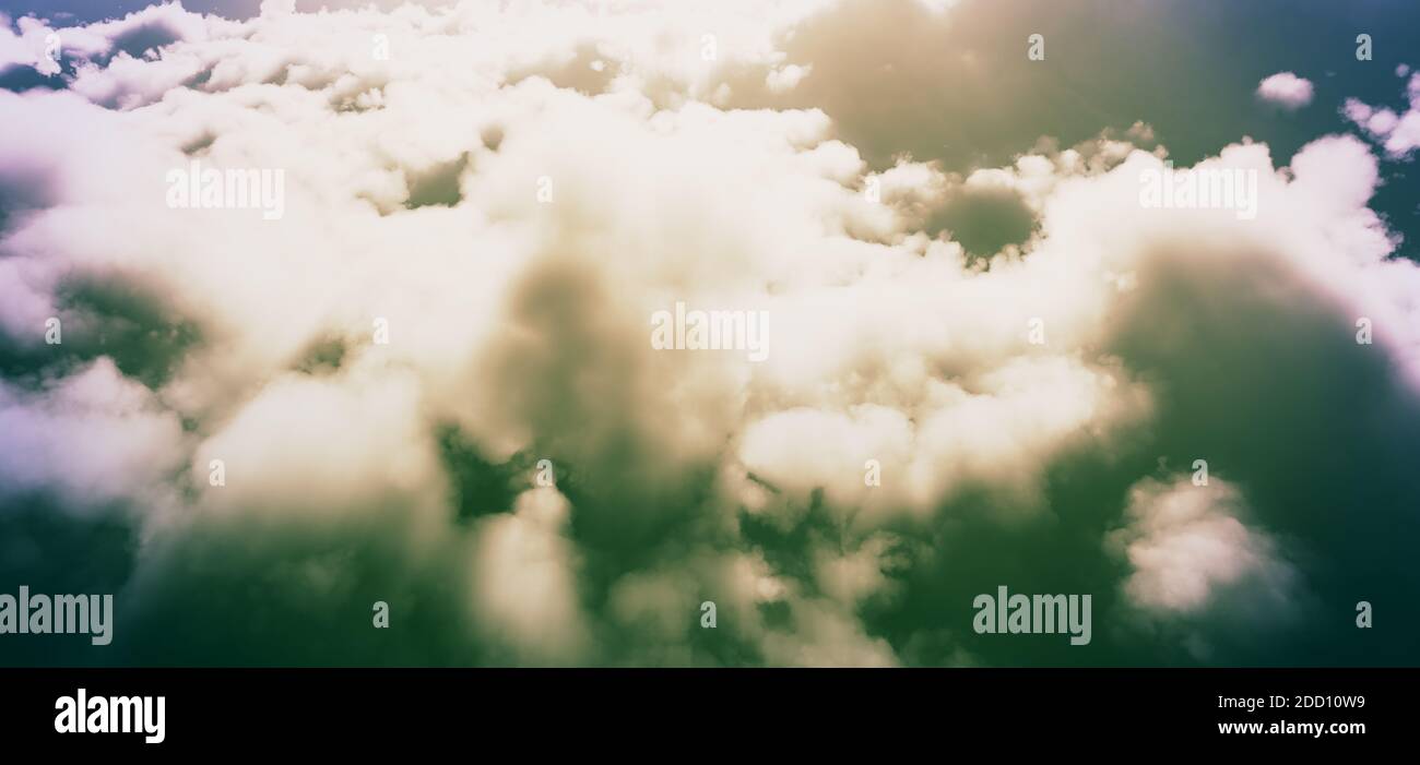 fly above clouds abstract, 3d render illustration Stock Photo - Alamy