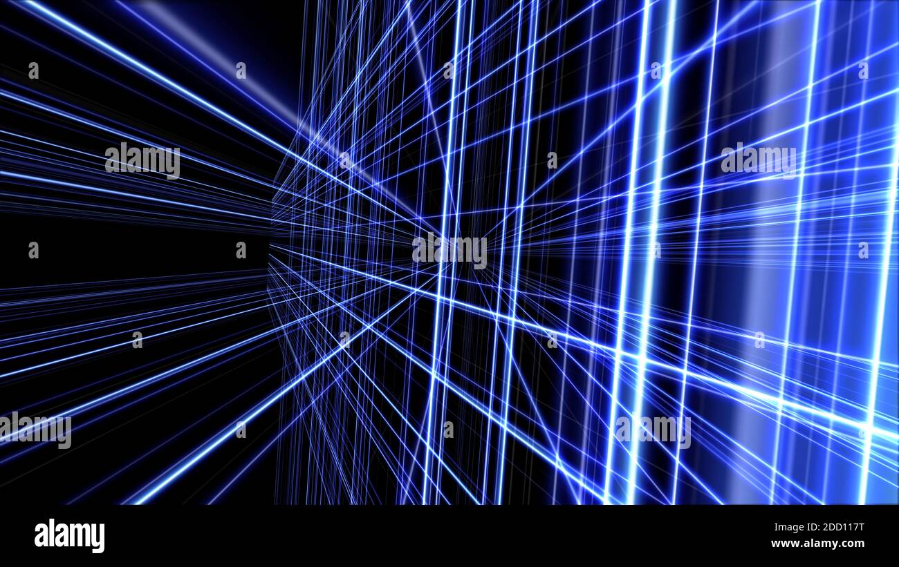 3d lines light neon background abstract render illustration Stock Photo ...