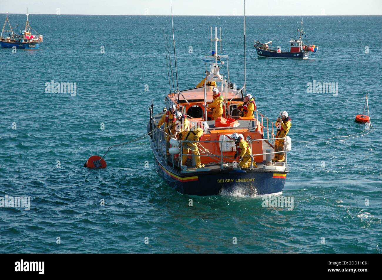 Selsey Lifeboatmen preparing to rehouse 'The City Of London' Tyne Class ...