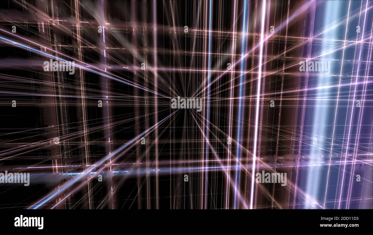 3d lines light neon background abstract render illustration Stock Photo ...