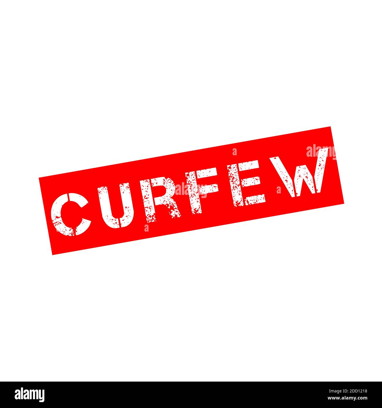 Rubber stamp with text curfew Stock Photo - Alamy
