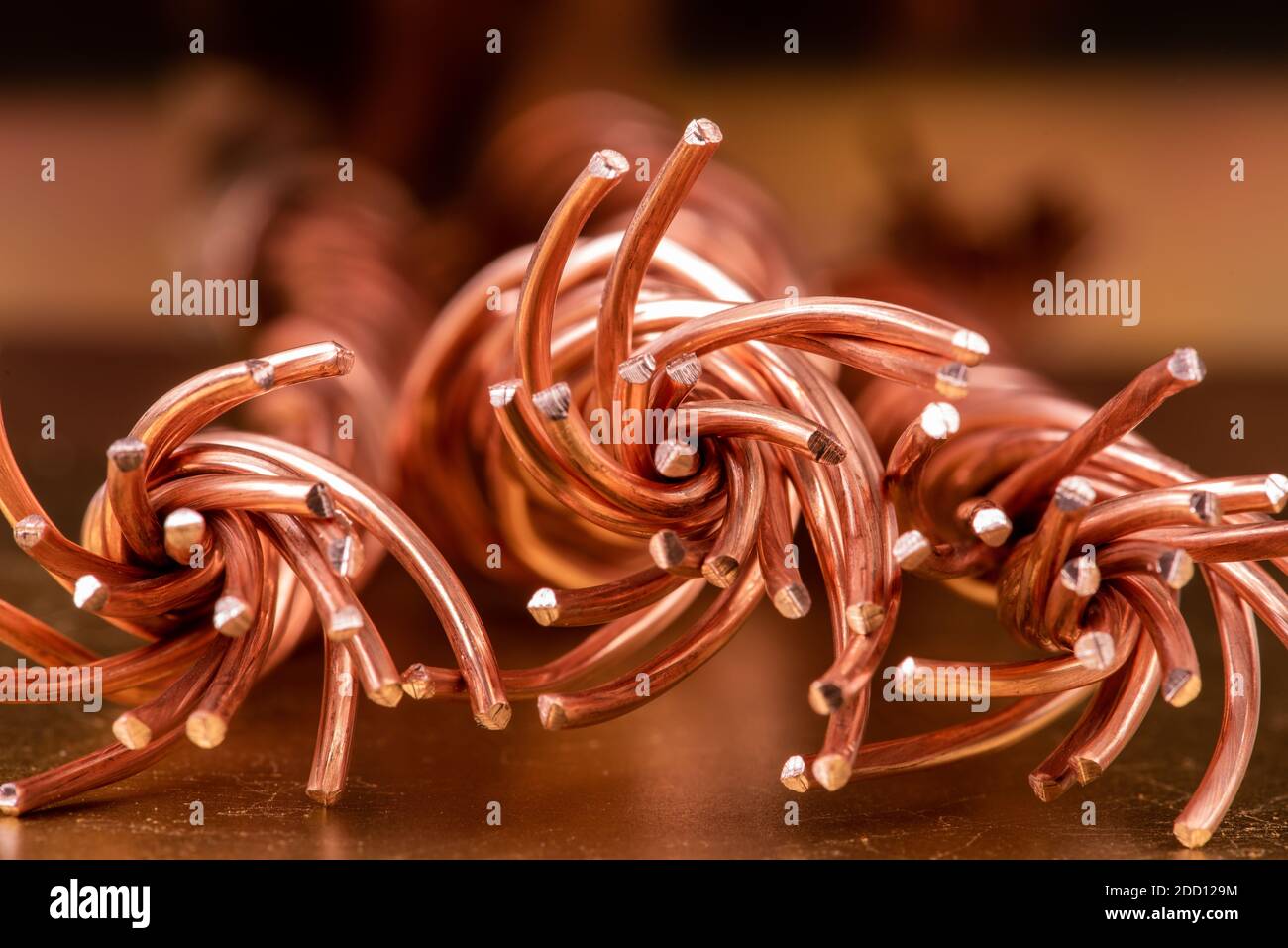 Copper wire closeup, stock market raw materials industry concept Stock ...