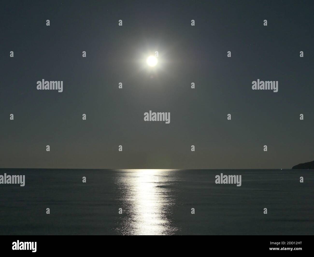full moon at night sky over sea Stock Photo - Alamy