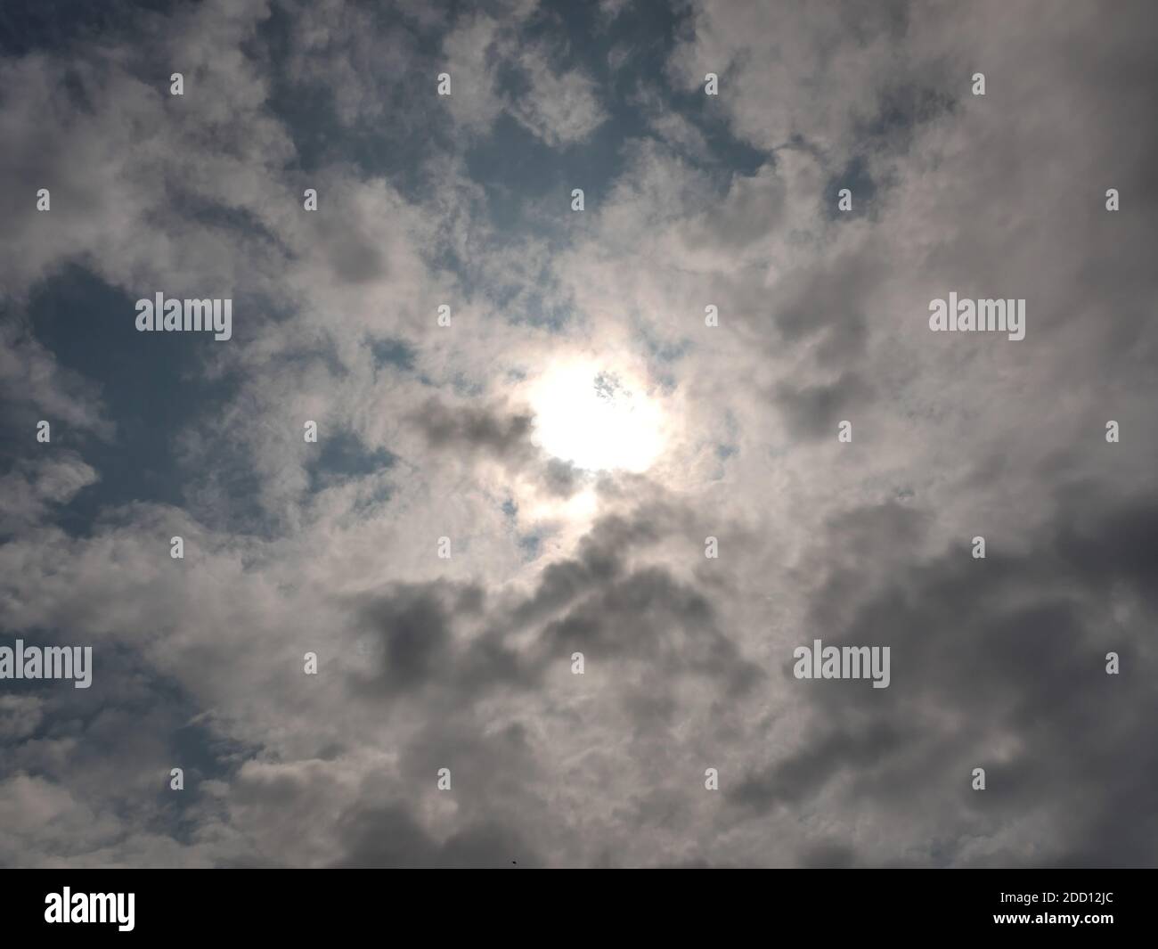 clear clouds blue sky sun ray landscape Stock Photo - Alamy