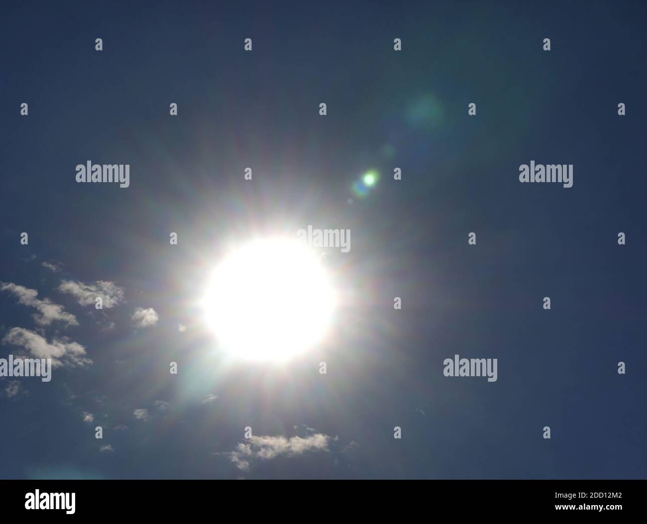 clear clouds blue sky sun ray landscape Stock Photo - Alamy