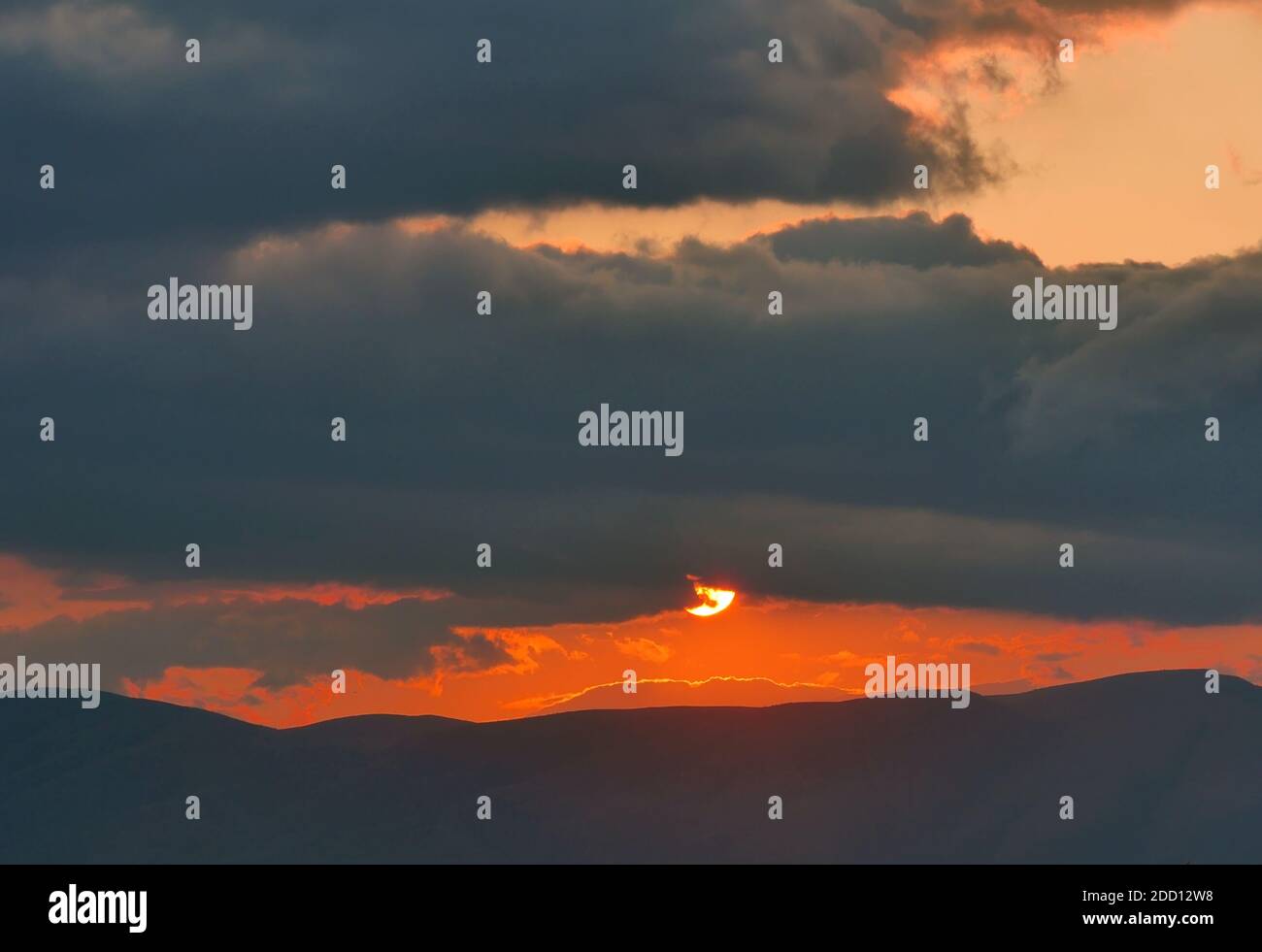 sunset sky panorama landscape background natural color of evening Stock ...